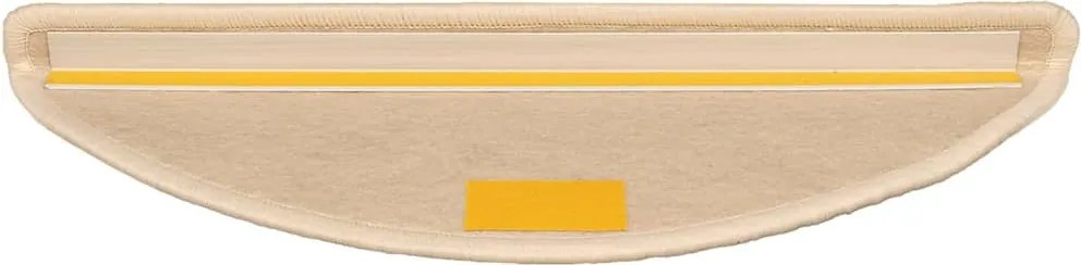 Schodové rohože 15 ks 56 x 17 x 3 cm stříbrné, půlkulaté 326895