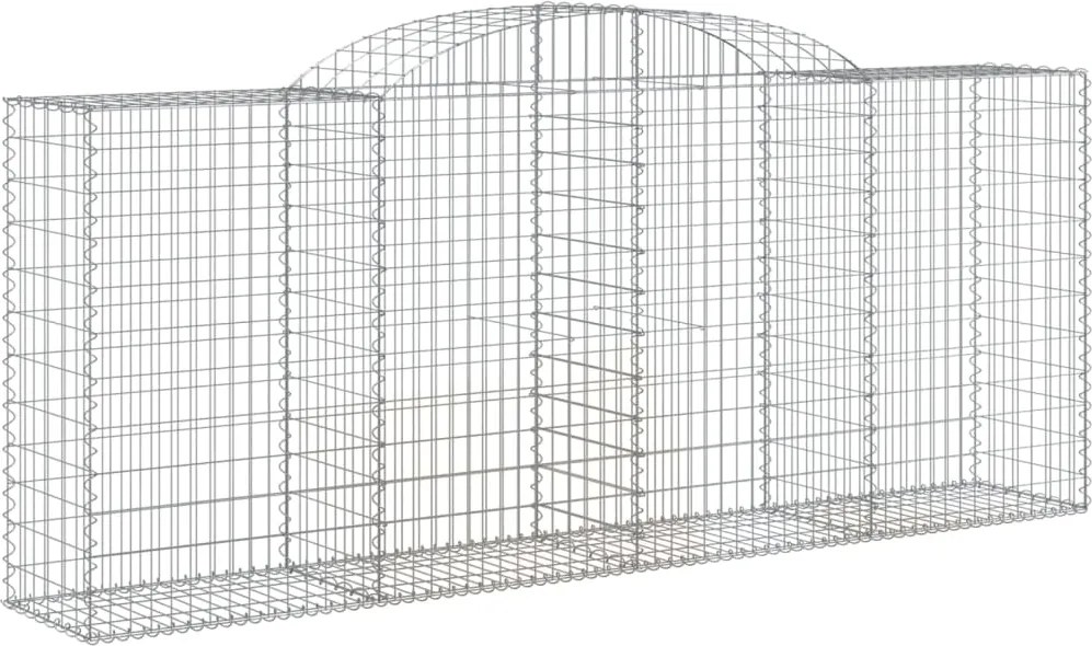 Klenutý gabionový koš 300 x 50 x 120/140 cm pozinkované železo 153516
