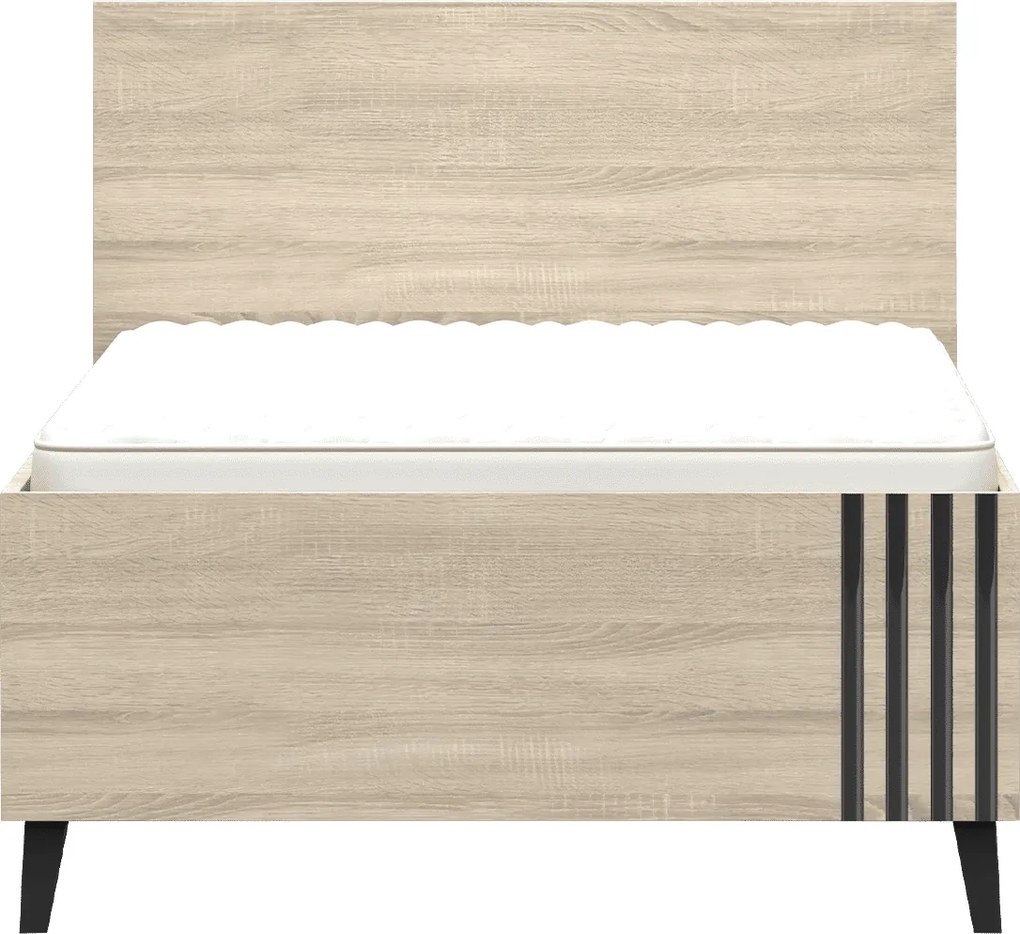 IDZ Postel FOX 90x200 cm 36, Dub Sonoma/Černá