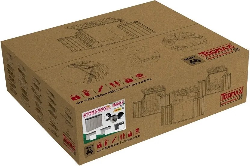 TOOMAX STORA WAY PLUS 2XL zahradní plastová skříň - grafit