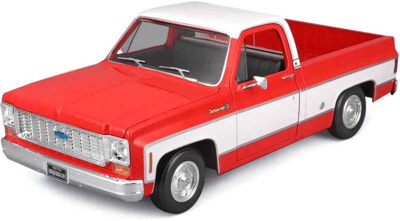 Maisto chevrolet c10 cheyenne super 1:18 1974 červená