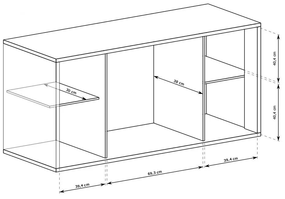 FONTI | komoda F-3 | 158 cm | dub karamel