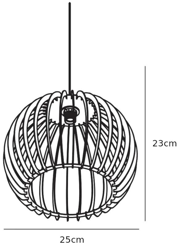 Nordlux Dřevěné závěsné světlo Chino 25 cm