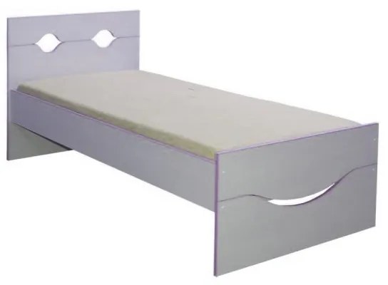 Dětská postel - jednolůžko CR108, fialovo-bílá BRADOP
