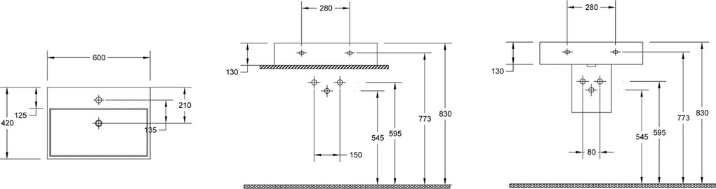 Isvea, PURITY keramické umyvadlo 60x42cm, 10PL50060