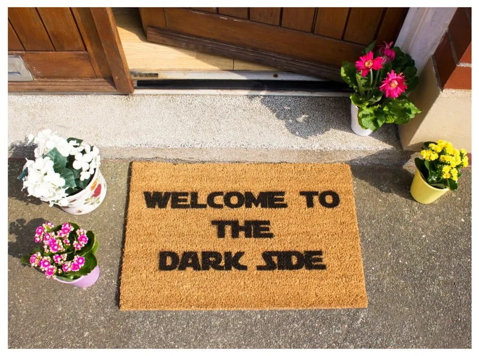 Rohožka z přírodního kokosového vlákna Artsy Doormats Welcome to the Darkside, 40 x 60 cm