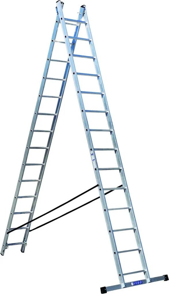 Alpos Hliníkové štafle - žebřík profi, 2x14 příček, 40-14 7,19 m x 7,88 m