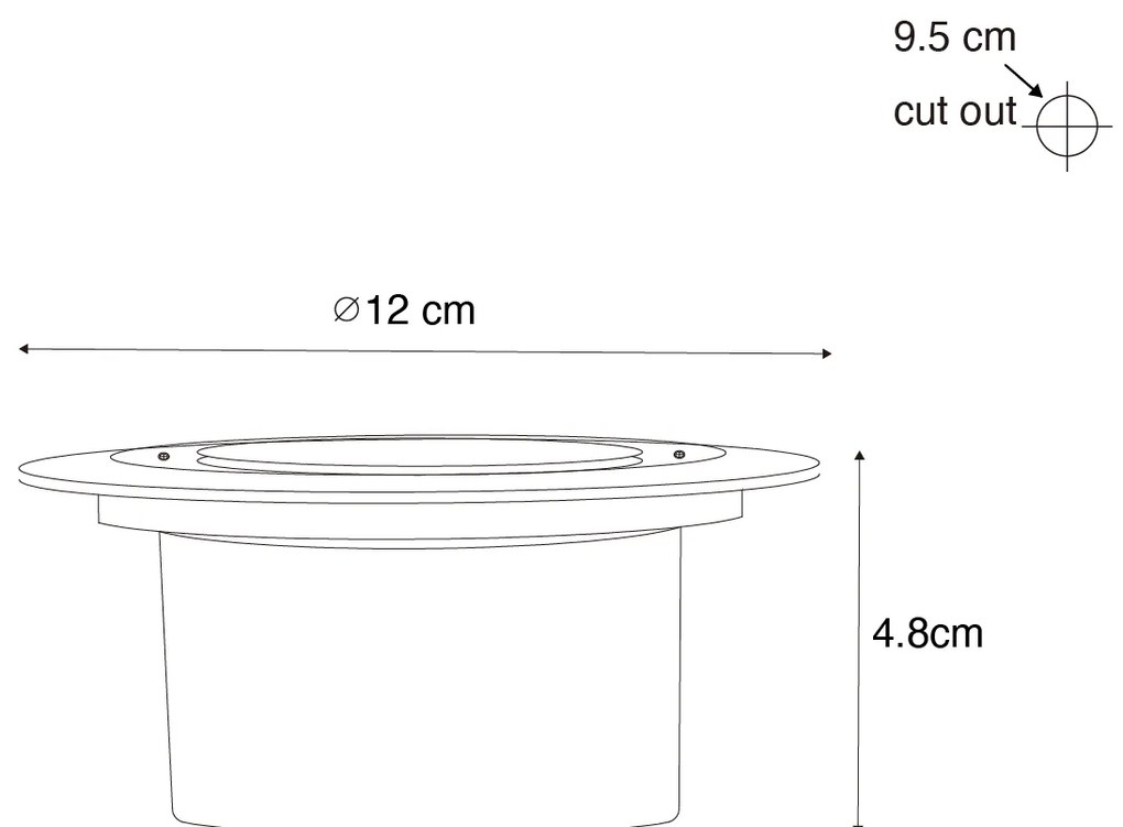 Sada 6 ocelových bodových světel do země vč. LED IP65 solárních - Terry