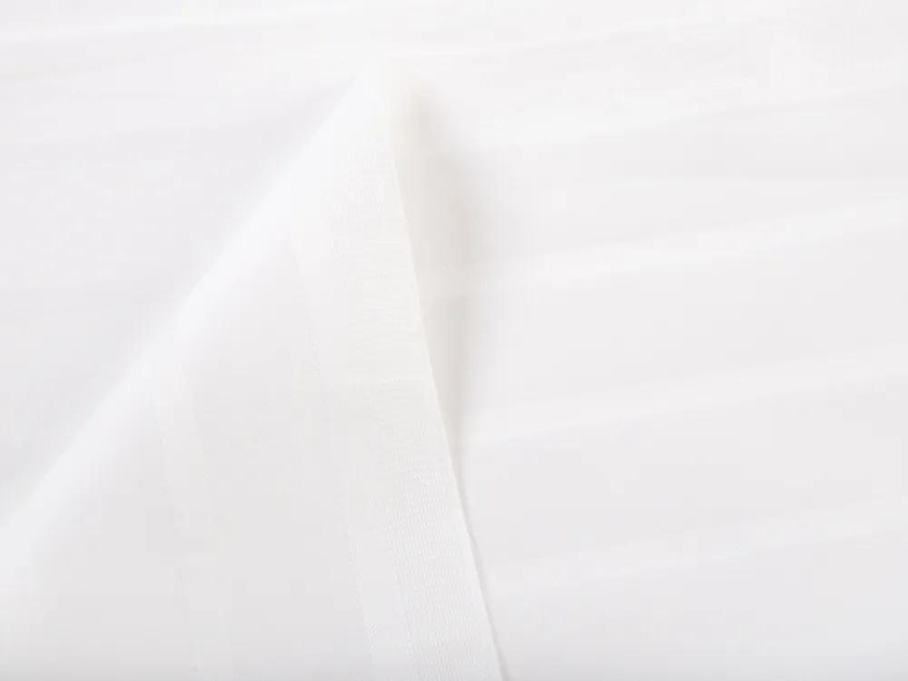 Biante Velký damaškový čtvercový ubrus DM-002 Bílý - proužky 6 a 24 mm 160x160 cm