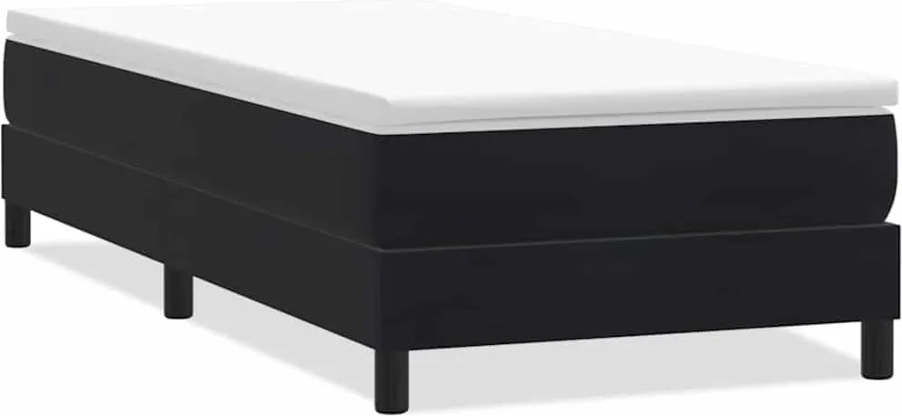 Postel Box Spring bez matrace černá 90x220 cm samet 3315857
