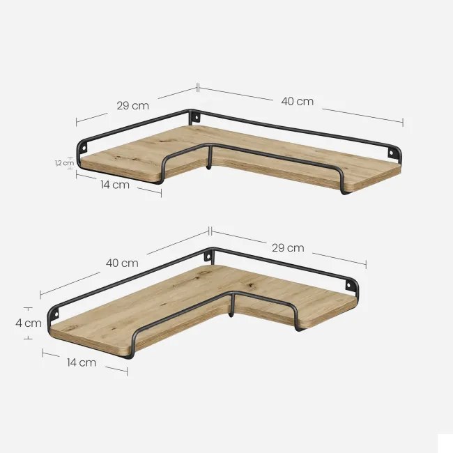 Sada dvou rohových polic LLS831B88