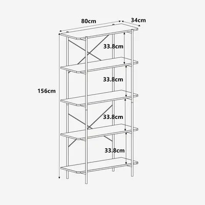 Regál na kovových nohách TUMILLO