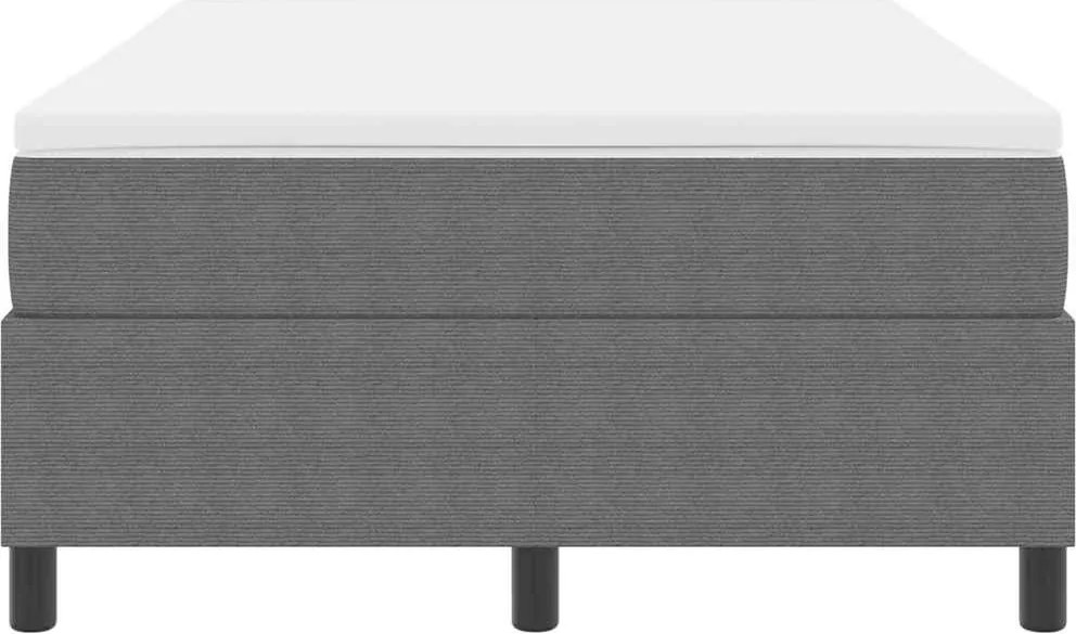 Postel s boxspringem Světle šedá a bílá 120 x 190 cm 3337452