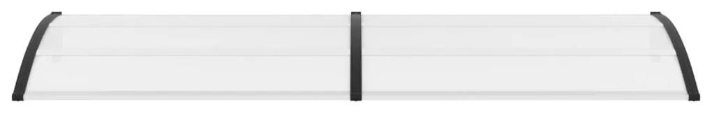 vidaXL Vchodová stříška černá 300 x 100 cm polykarbonát [141761] Barva: Šedá a bílá
