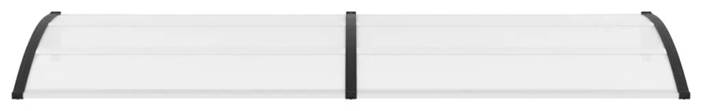 vidaXL Vchodová stříška černá 300 x 100 cm polykarbonát [141761] Barva: transparentní a černá
