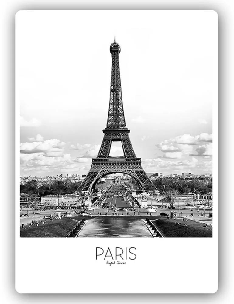 CARO Kovový obraz - Paris 40x60 cm