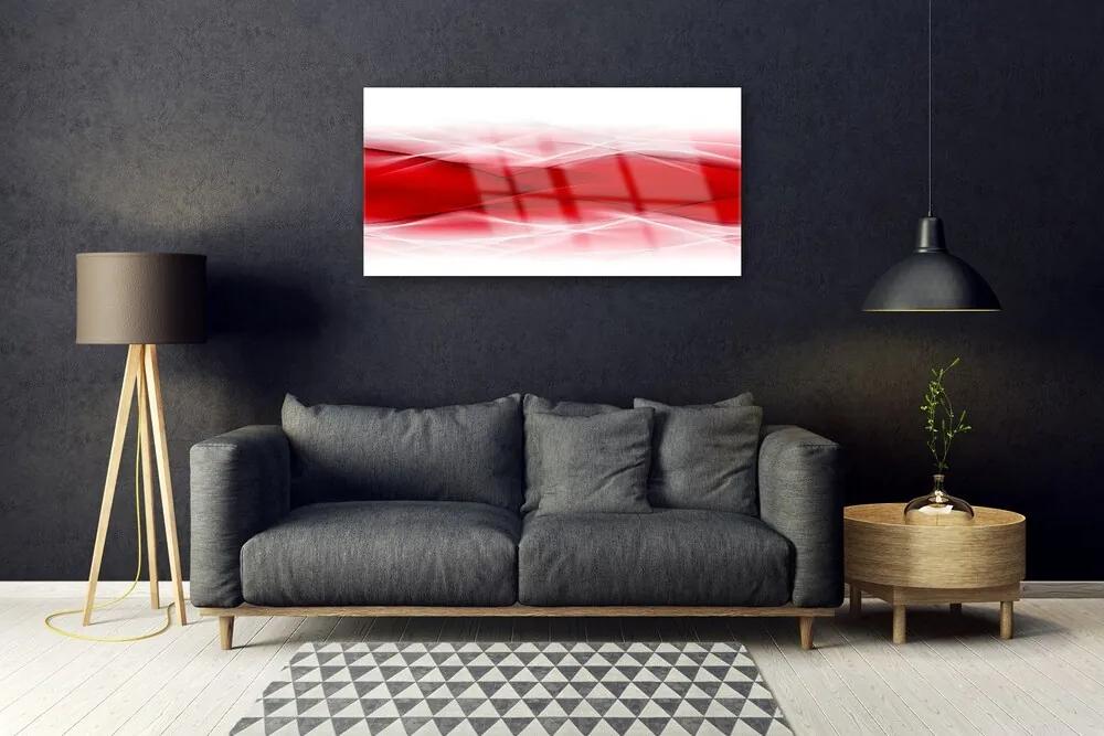 Obraz na skle Abstrakce Vlna Umění 125x50 cm