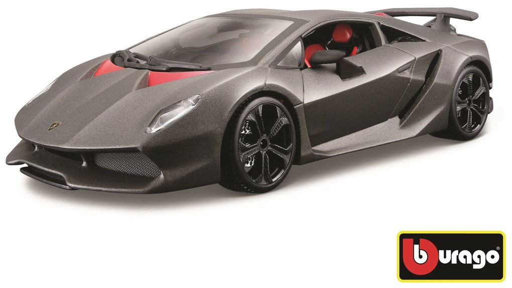 Kovový model bburago lamborghini sesto elemento metallic grey
