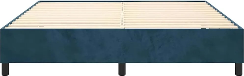 Rám postele s boxspringem tmavě modrý 200x200 cm samet 3121142