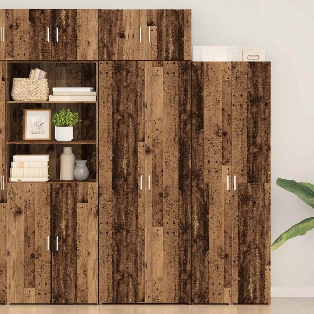 Úložná skříňka 2 ks Staré dřevo 70 x 42,5 x 225 cm 3365635
