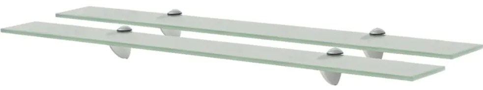 Plovoucí police 2 ks sklo 80 x 20 cm 8 mm 3051539