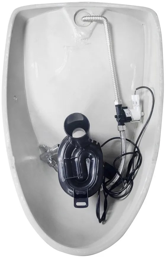 Isvea Isvea, DYNASTY urinál s automatickým splachovačem 6V DC, zakrytý přívod vody, 39x48 cm, 10SZ92001-SENSOR
