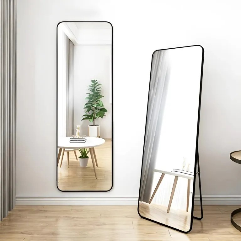 Volně stojící zrcadlo DUO 159 cm černé