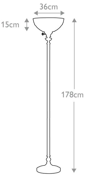 Elstead QZ-KAMI-UL - Stojací lampa Tiffany KAMI 1xE27/100W/230V