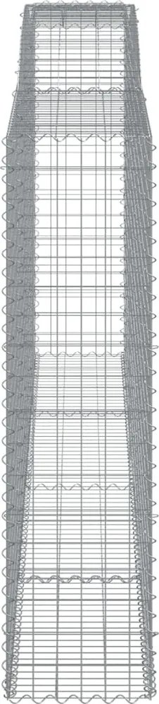 vidaXL Klenuté gabionové koše 2 ks 400x50x180/200cm pozinkované železo [3147048]