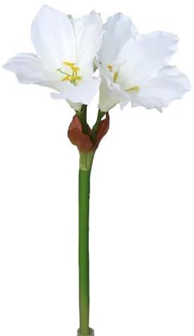Umělá Amarylis bílá, 52 cm