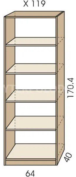 Policový regál JIM 5 X 119