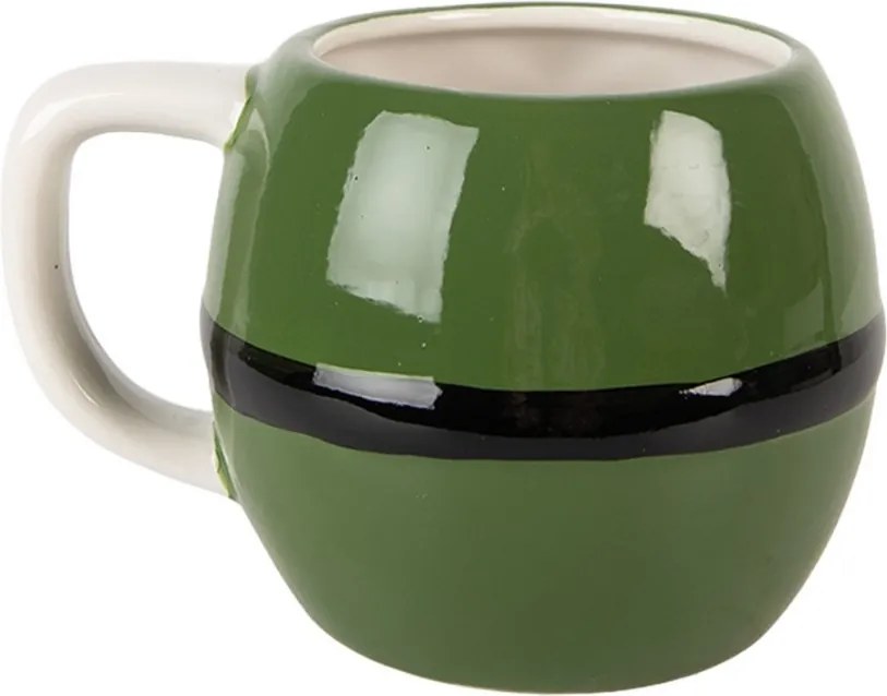 Zelený keramický hrnek Santa Claus - 14*11*9 cm / 450 ml