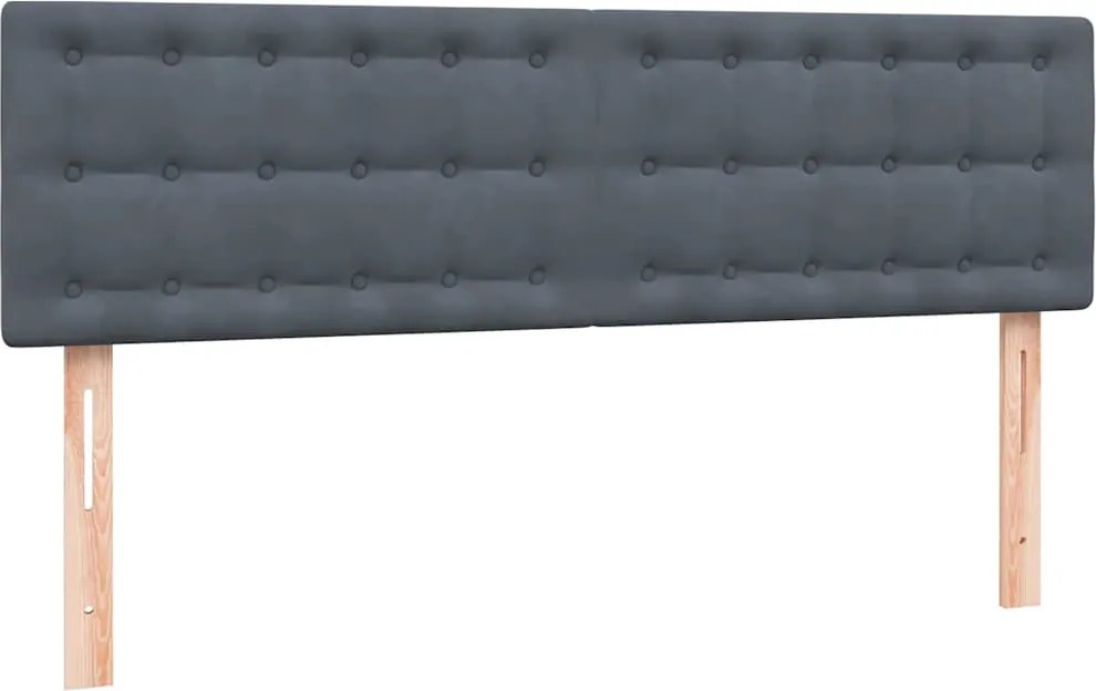 Box spring postel s matrací tmavě šedá 160x210 cm samet 3316600