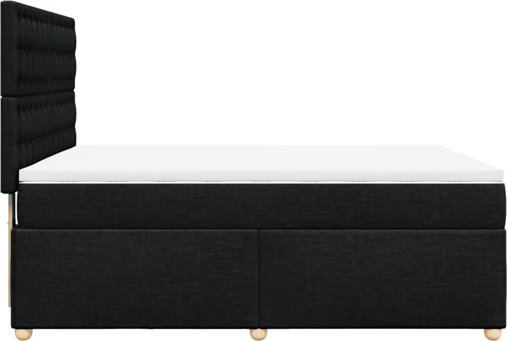 Box spring postel s matrací černá 140 x 190 cm textil 3293591