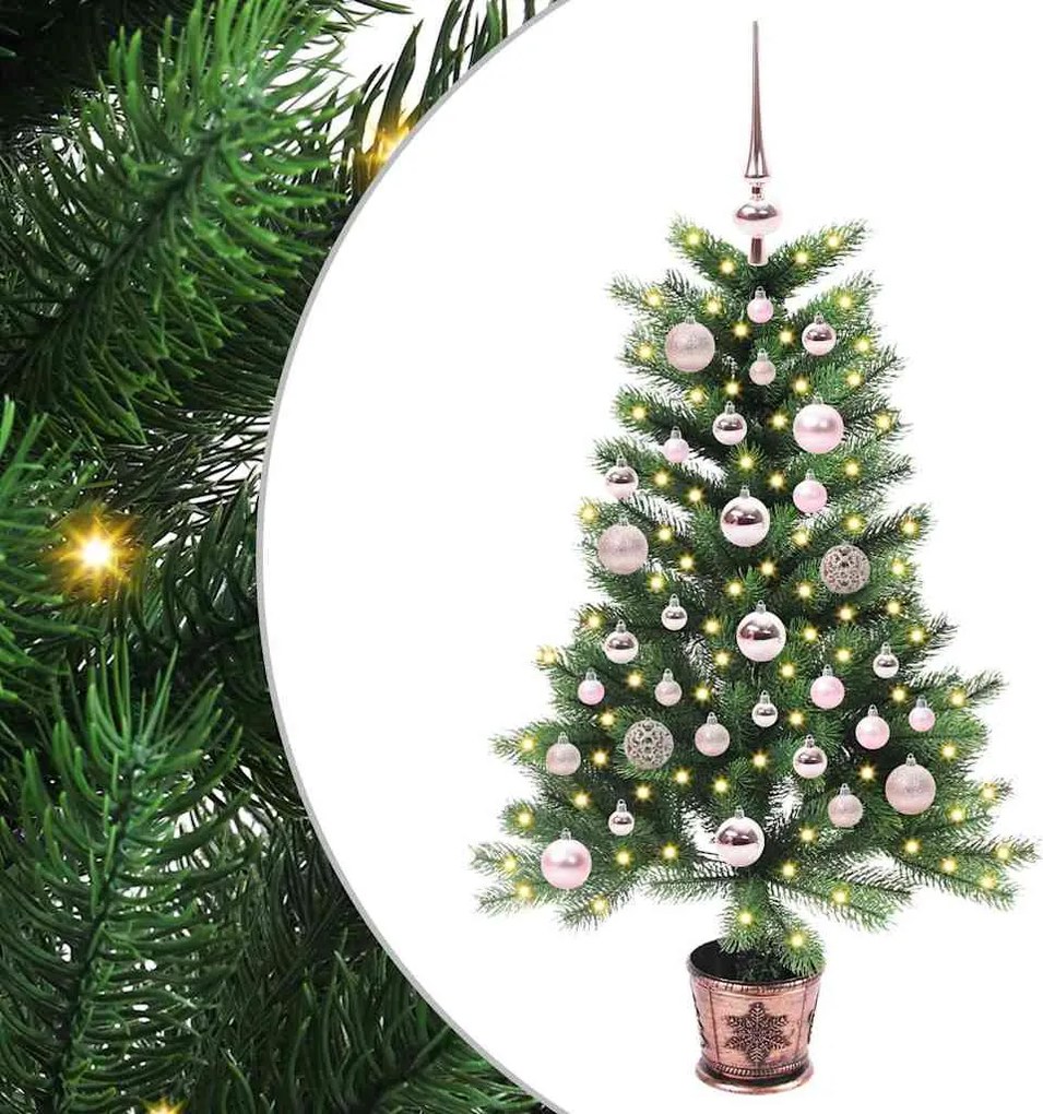 Vánoční stromeček s 150 LED diodami s stojanem Zelená 90 cm PE 3396302