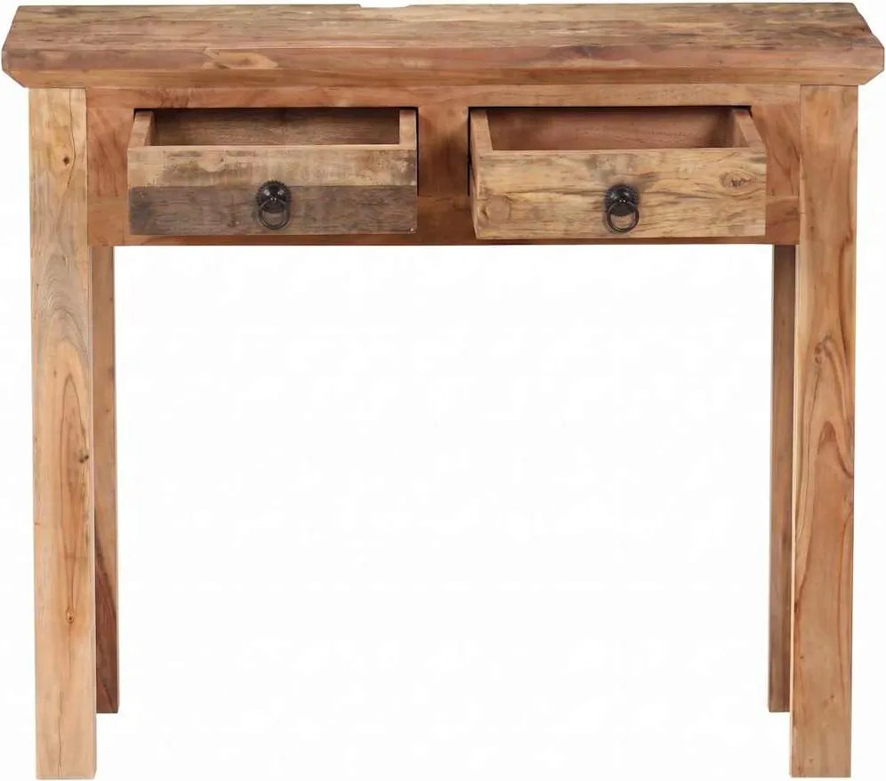 Konzolový stolek 90,5x30x75 cm masivní akácie recyklované dřevo 320381