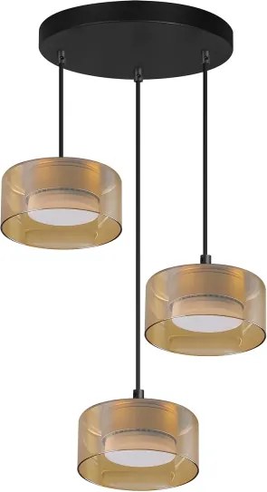 Brilagi - LED Lustr na lanku AURA LUX 3xGX53/13W/230V černá/zlatá
