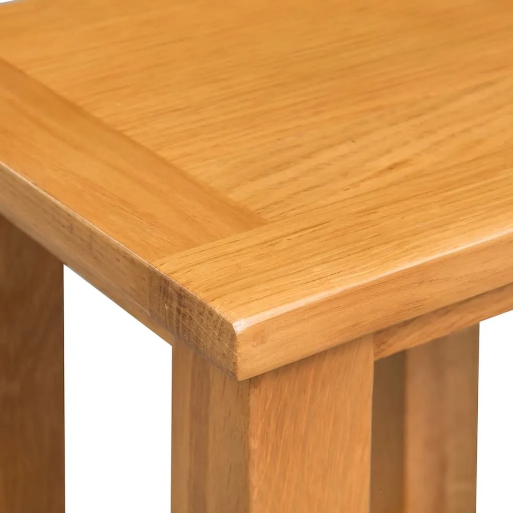 Odkládací stolek 27 x 24 x 37 cm masivní dubové dřevo - Default Title