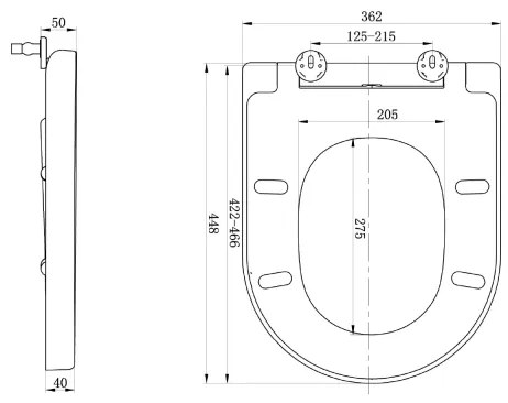 Sapho - Záchodové prkénko LISA SoftClose bílá