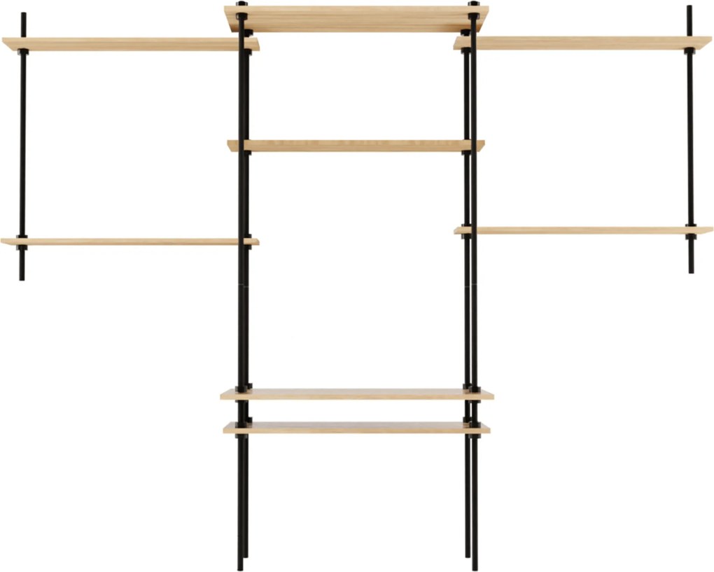 AR Shelving Psací stůl s regálem „Deco“