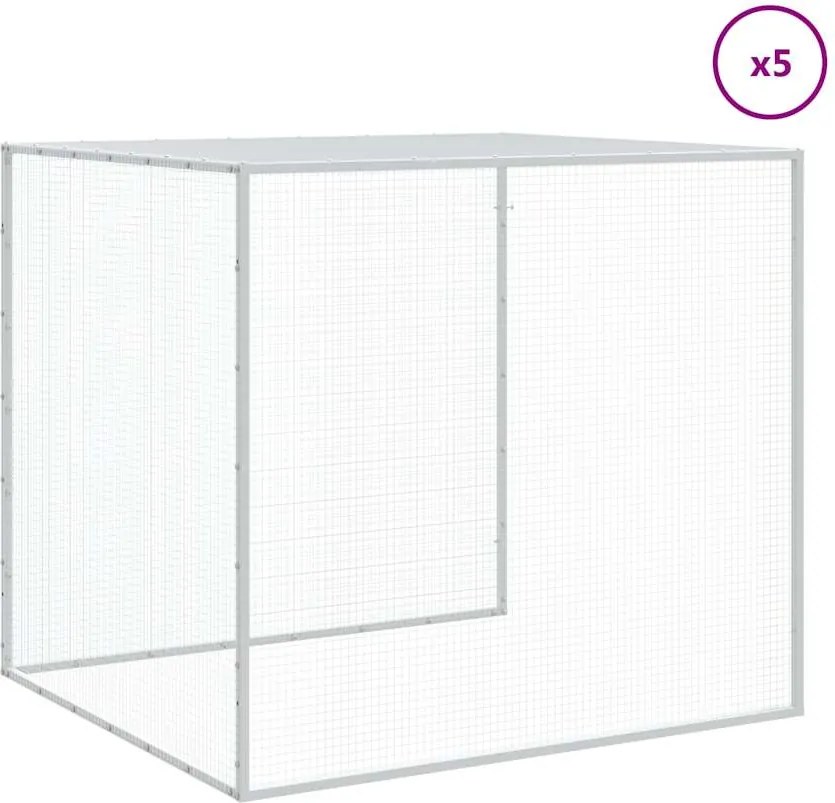 Klec pro kuřata se střechou antracitová 603 x 98 x 90 cm ocel 3189041