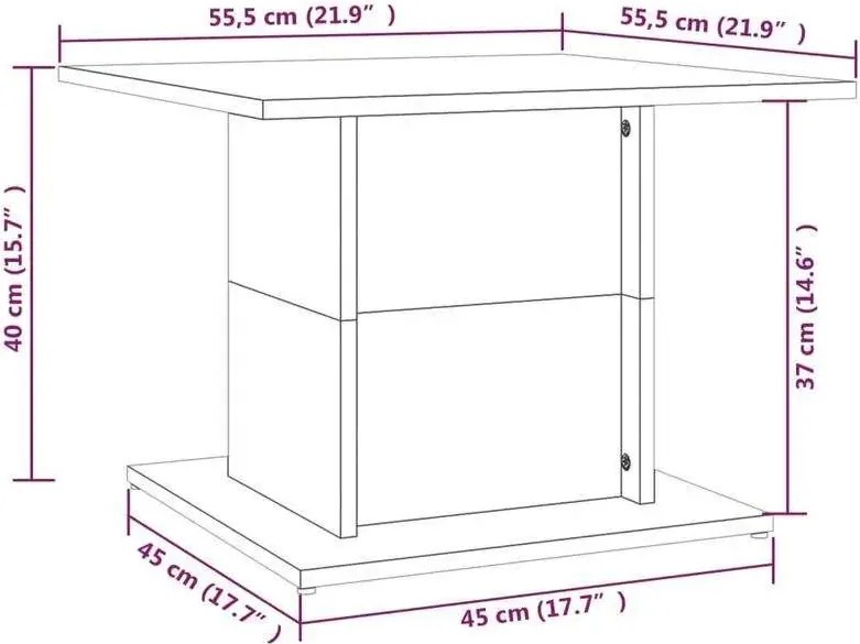 Konferenční stolek, dřevo, dub dýmový, NoBi GAJAR