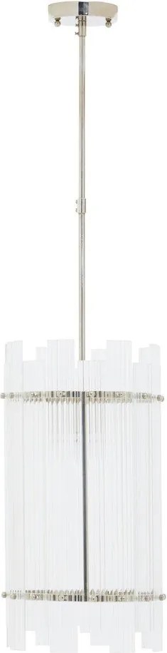 Kovové závěsné svítidlo ve stříbrné barvě se skleněným stínidlem ø 27 cm Ritz – Premier Housewares