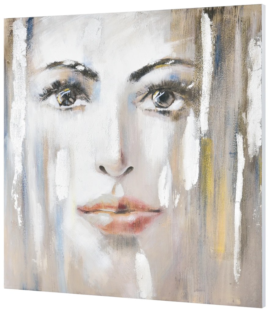 [art.work] Ručně malovaný obraz - holka - plátno napnuté na rámu - 100x100x3,8 cm