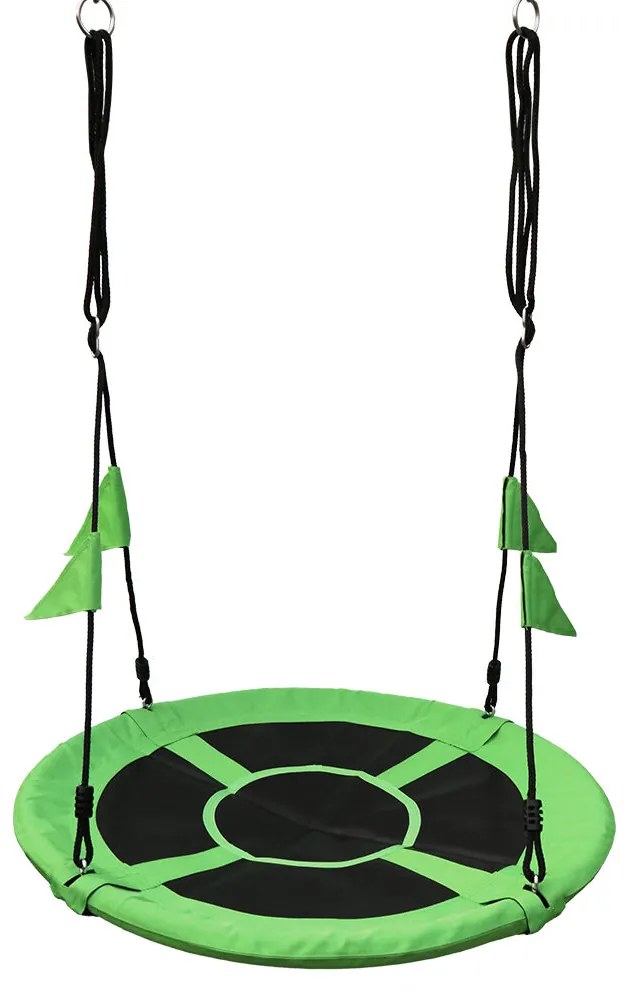 2Kids Toys Houpačka Čapí hnízdo s vlajkami zelené