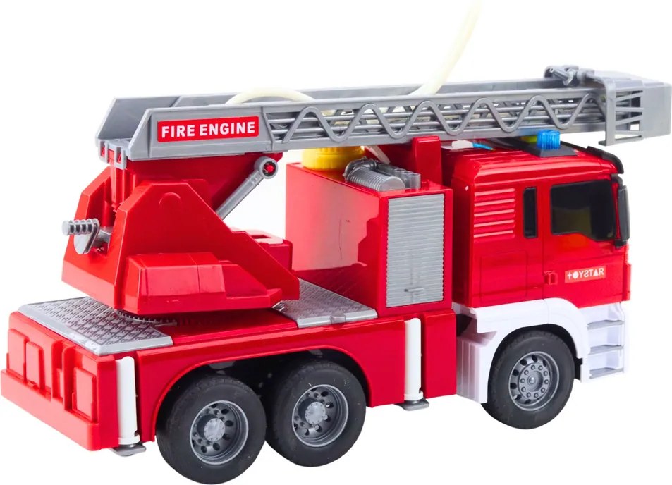 LEAN Toys Hasičské auto s výložníkem stříkání vody světla zvuky