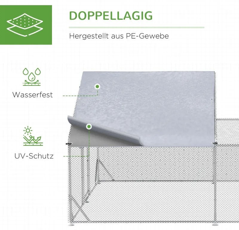 Drátěná klec výběh pro slepice kuřata a jiné hlodavce s výběhem, Barvy a parametry Materiál kov