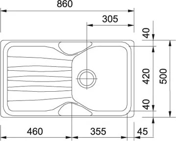 Franke Calypso COG 611, 860x500 mm, granitový krémový 114.0283.869