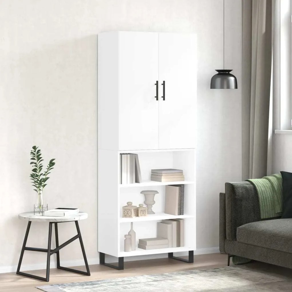 vidaXL Skříň highboard 69,5 x 34 x 180 cm kompozitní dřevo [3196091] Barva: Bílá