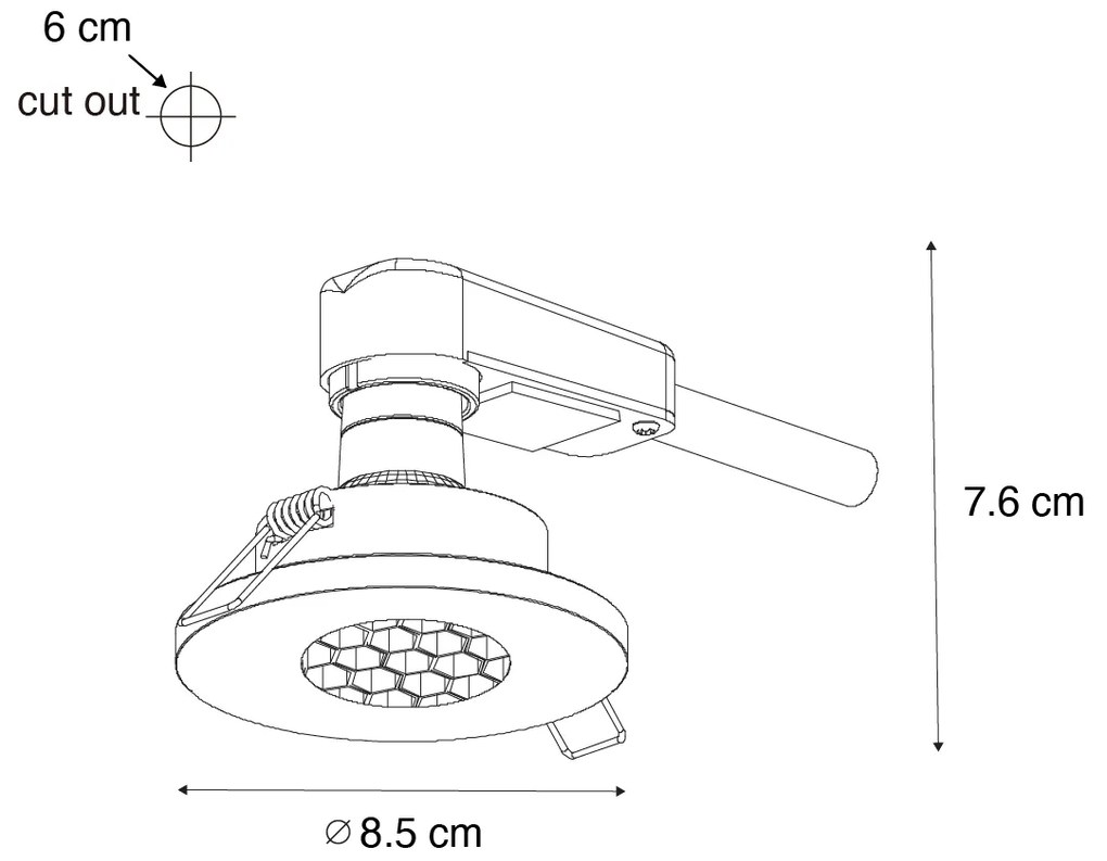 Moderní zapuštěné bodové svítidlo zlaté IP54 - Shed Honey